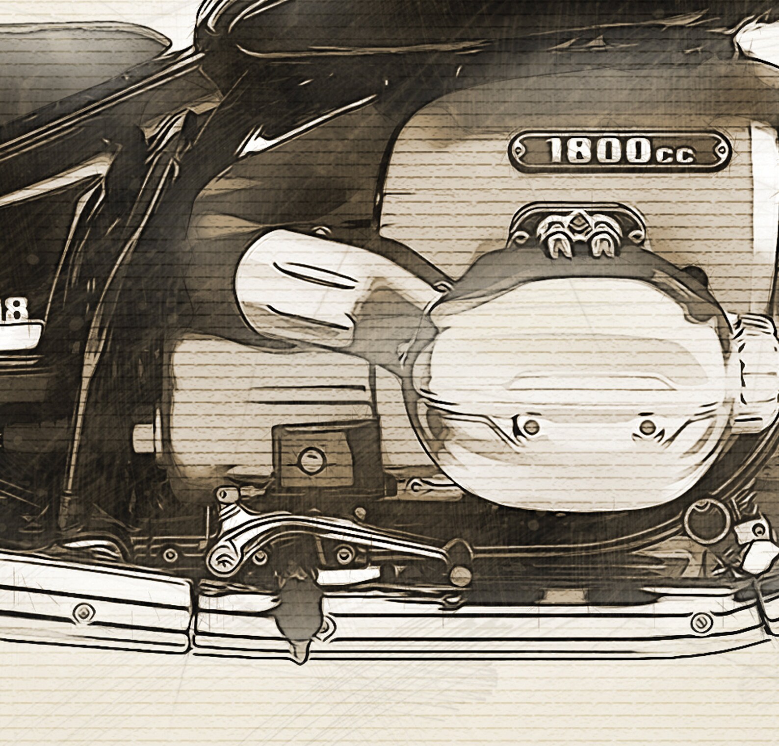 BMW R18 Classic 2021 Art Sketch Poster no Frame - Etsy