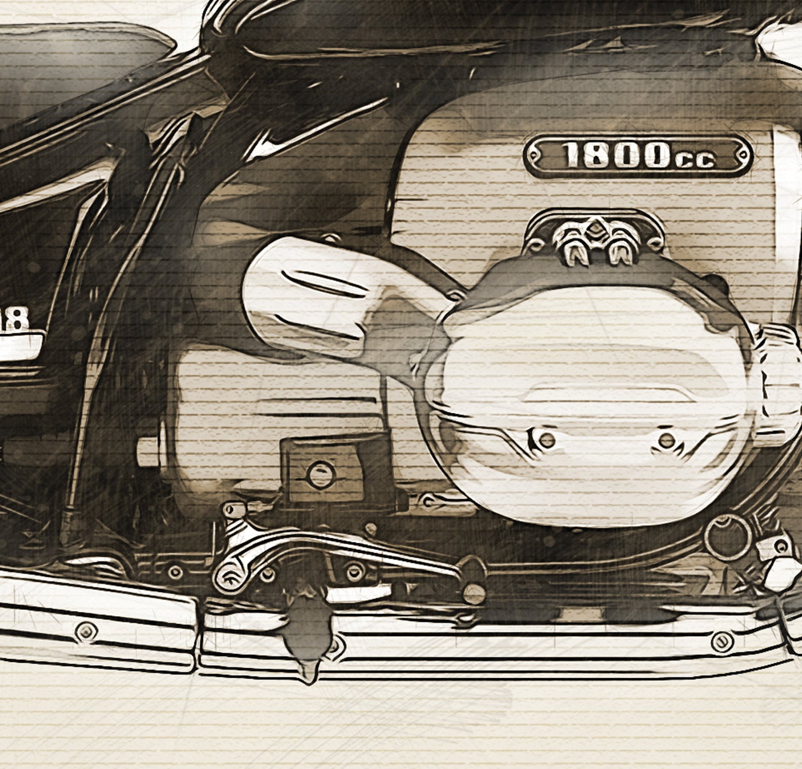 BMW R18 Classic - 2021, Art Sketch Poster [no Frame] - Etsy