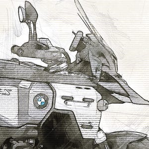 BMW R 1300 GS Adventure, Art Sketch Poster [no Frame] - Etsy
