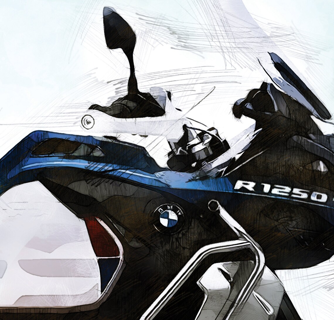 BMW R 1250 GS Adventure 2020 Art Sketch Poster no Frame | Etsy