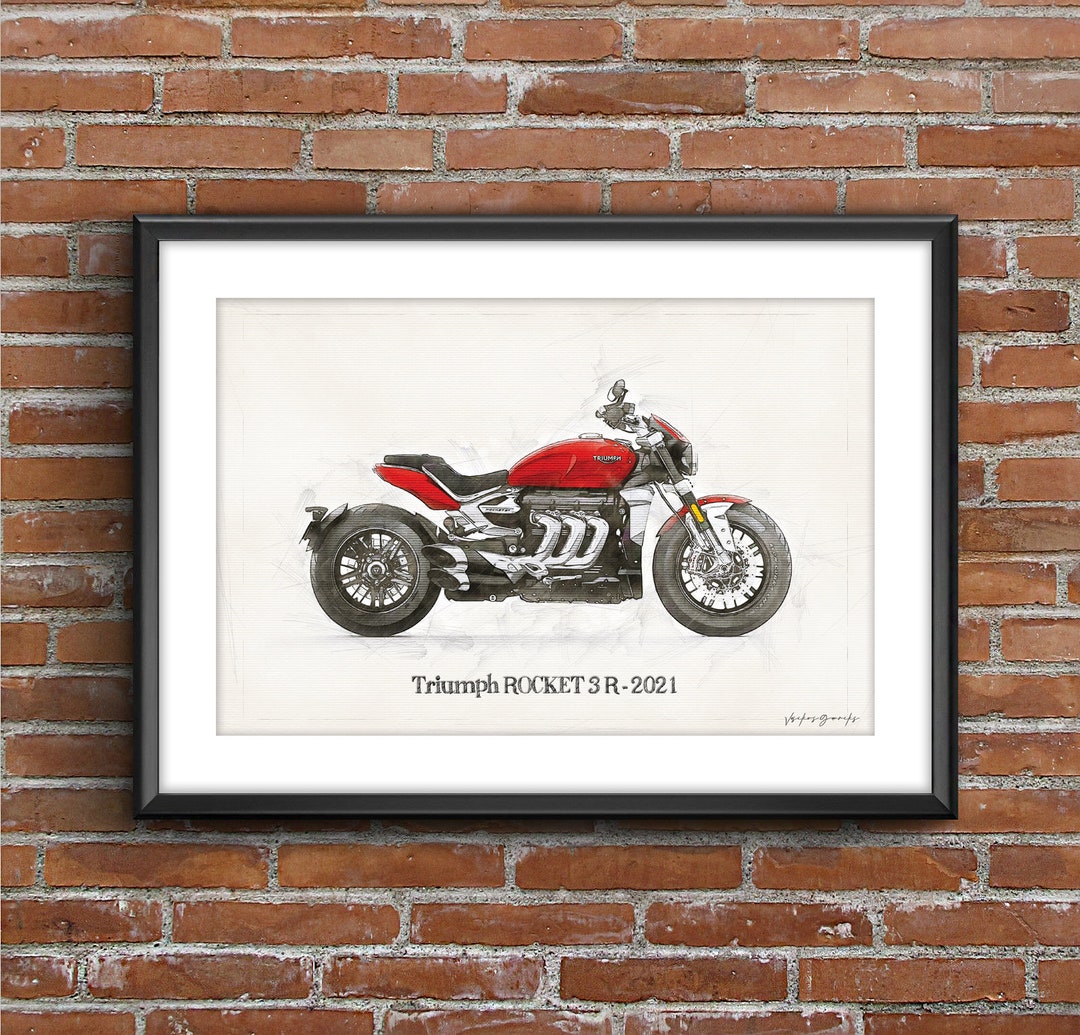 Triumph ROCKET 3 R - 2021, Art Sketch Poster [no Frame] - Etsy