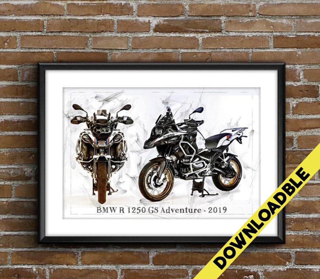 BMW R 1250 GS Adventure - 2019, Art Sketch Poster [DIGITAL] - Etsy