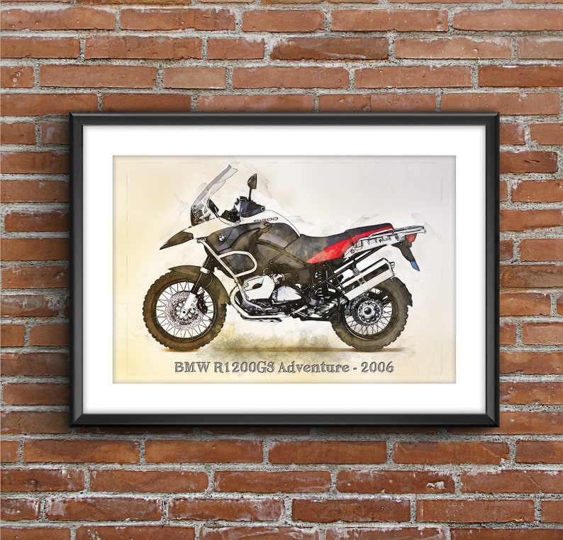 BMW R1200GS Adventure - 2006, Art Sketch Poster [no Frame] - Etsy
