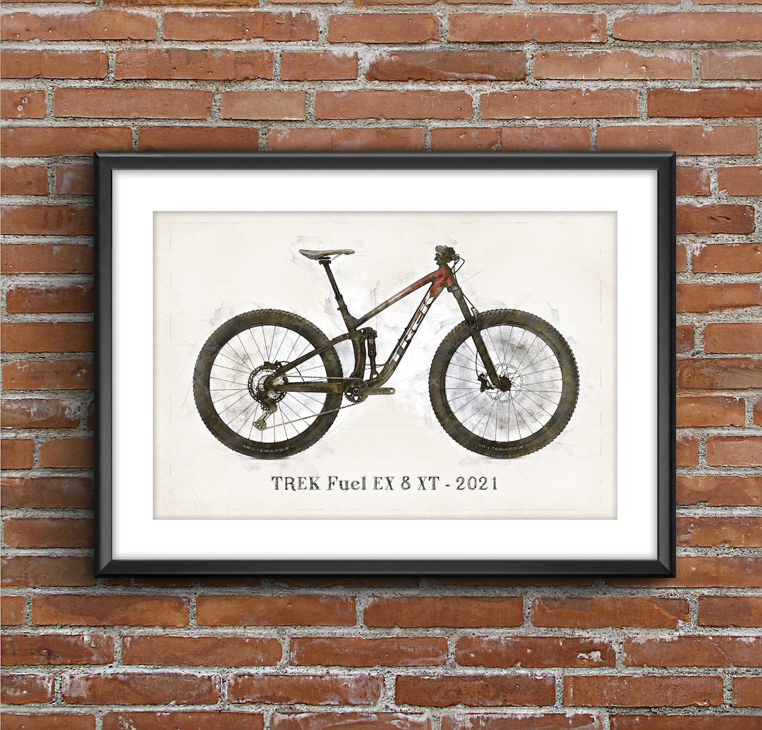 Trek Fuel EX 8 XT (2021) – Cycling Print - Art Sketch Poster [no Frame ...