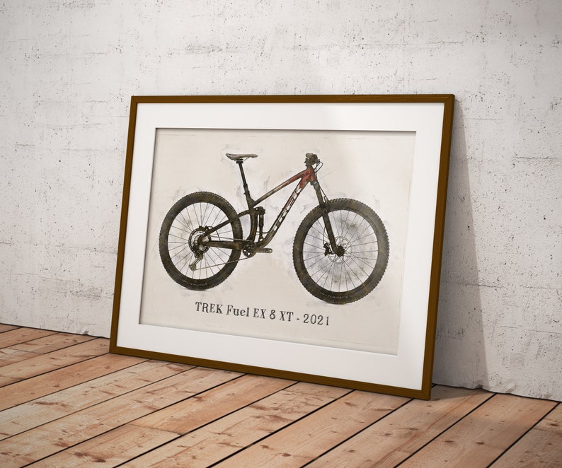 Trek Fuel EX 8 XT (2021) – Cycling Print - Art Sketch Poster [no Frame ...