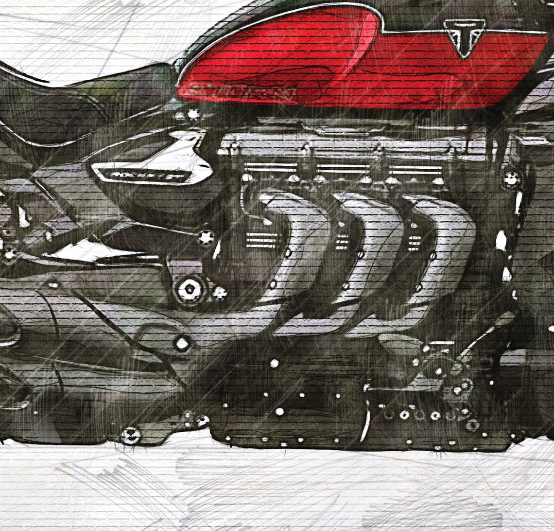 Triumph ROCKET 3 Storm GT - 2024, Art Sketch Poster [no Frame] - Etsy