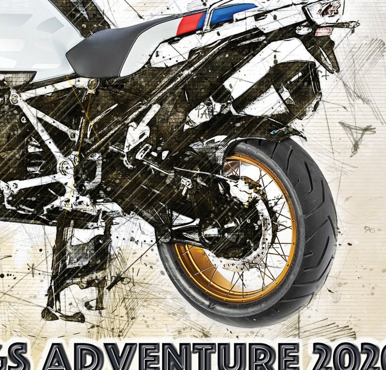 BMW R 1250 GS Adventure (2020), Art Sketch Poster [no Frame] - Etsy