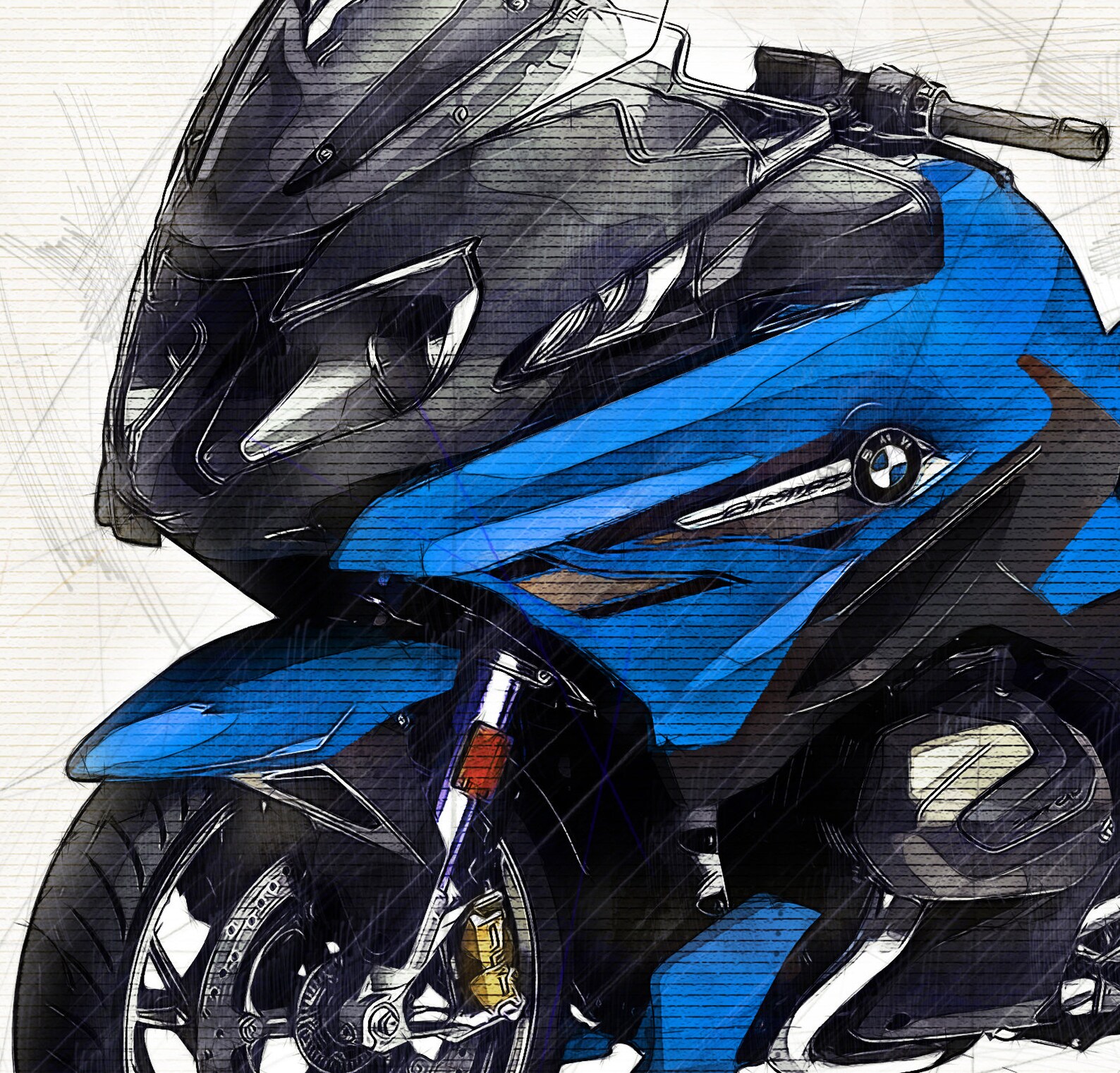 BMW R 1250 RT Art Sketch Poster no Frame | Etsy