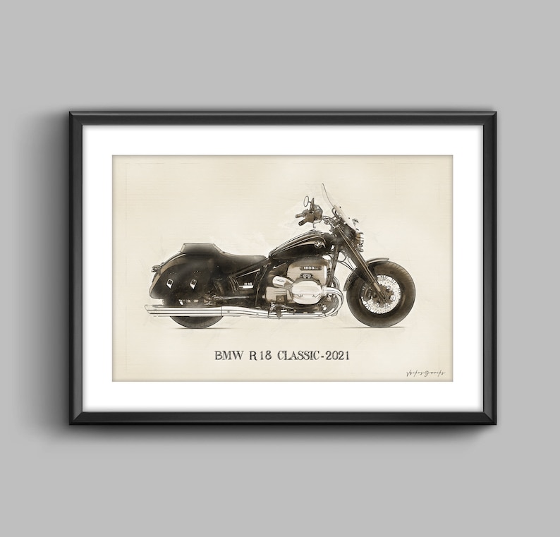 BMW R18 Classic 2021 Art Sketch Poster no Frame - Etsy