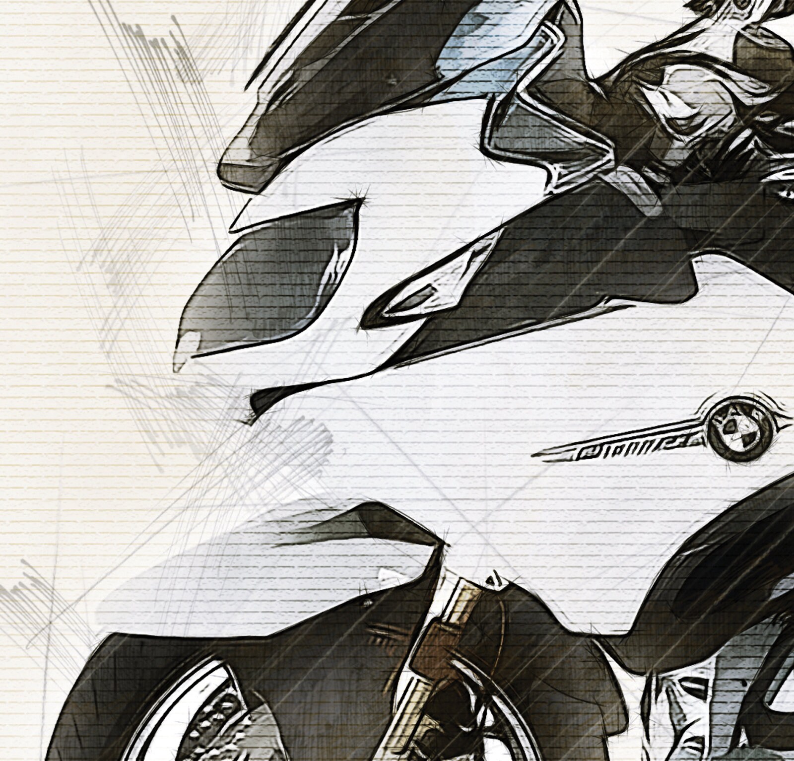 BMW R 1200 RT art sketch poster no frame | Etsy