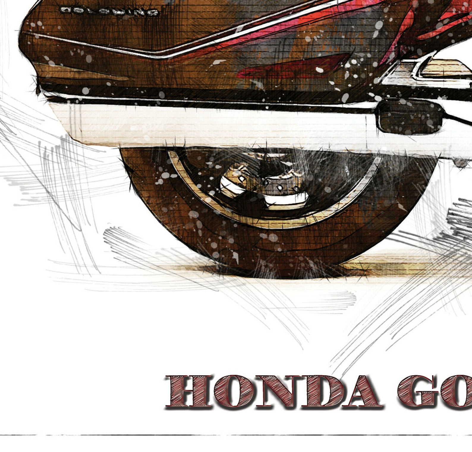 HONDA Goldwing Touring 2020 Art Sketch Poster no Frame - Etsy
