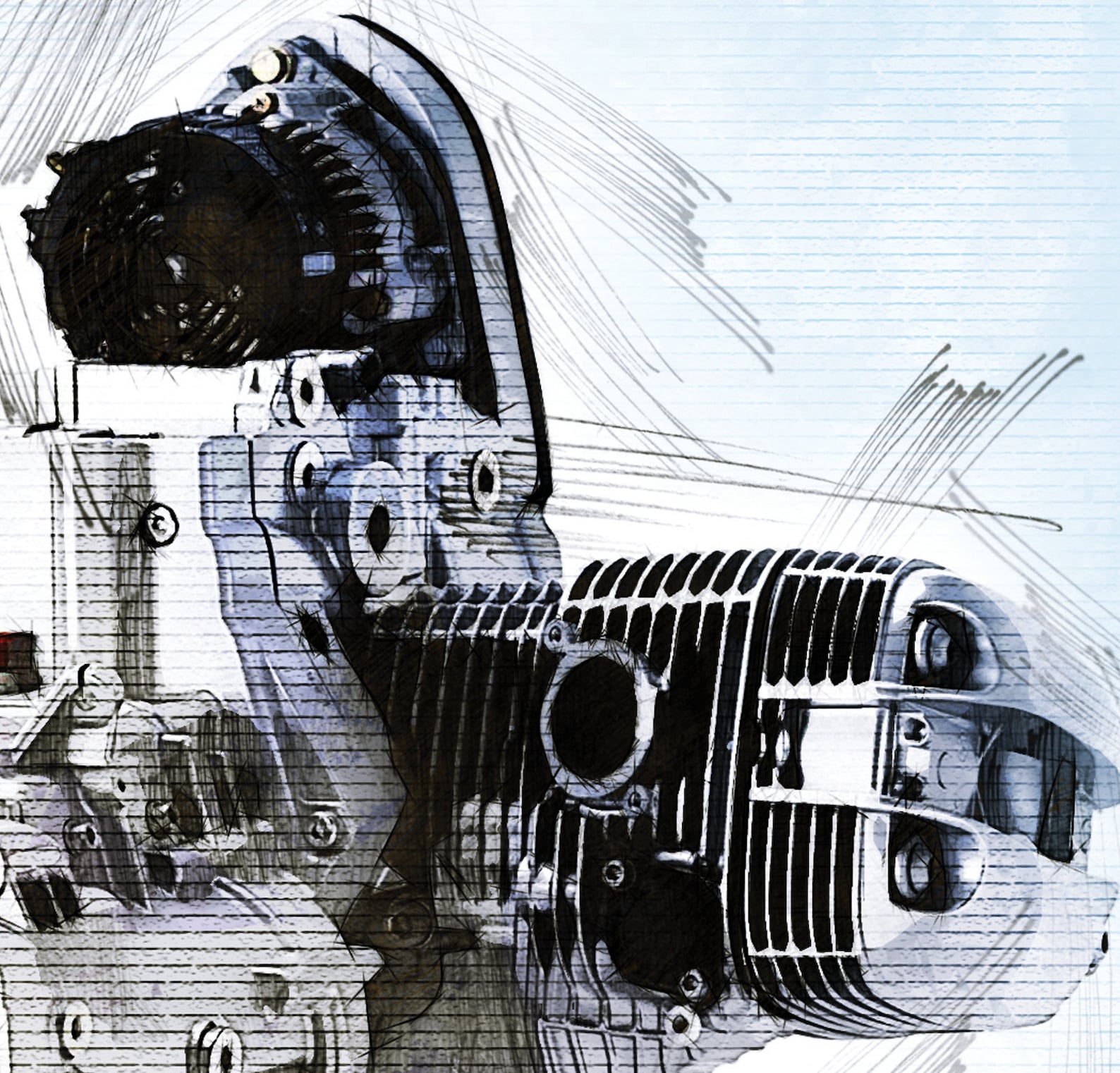 BMW R 1200 GS - Boxer Engine 2003-2009, Art Sketch Poster [no Frame] - Etsy