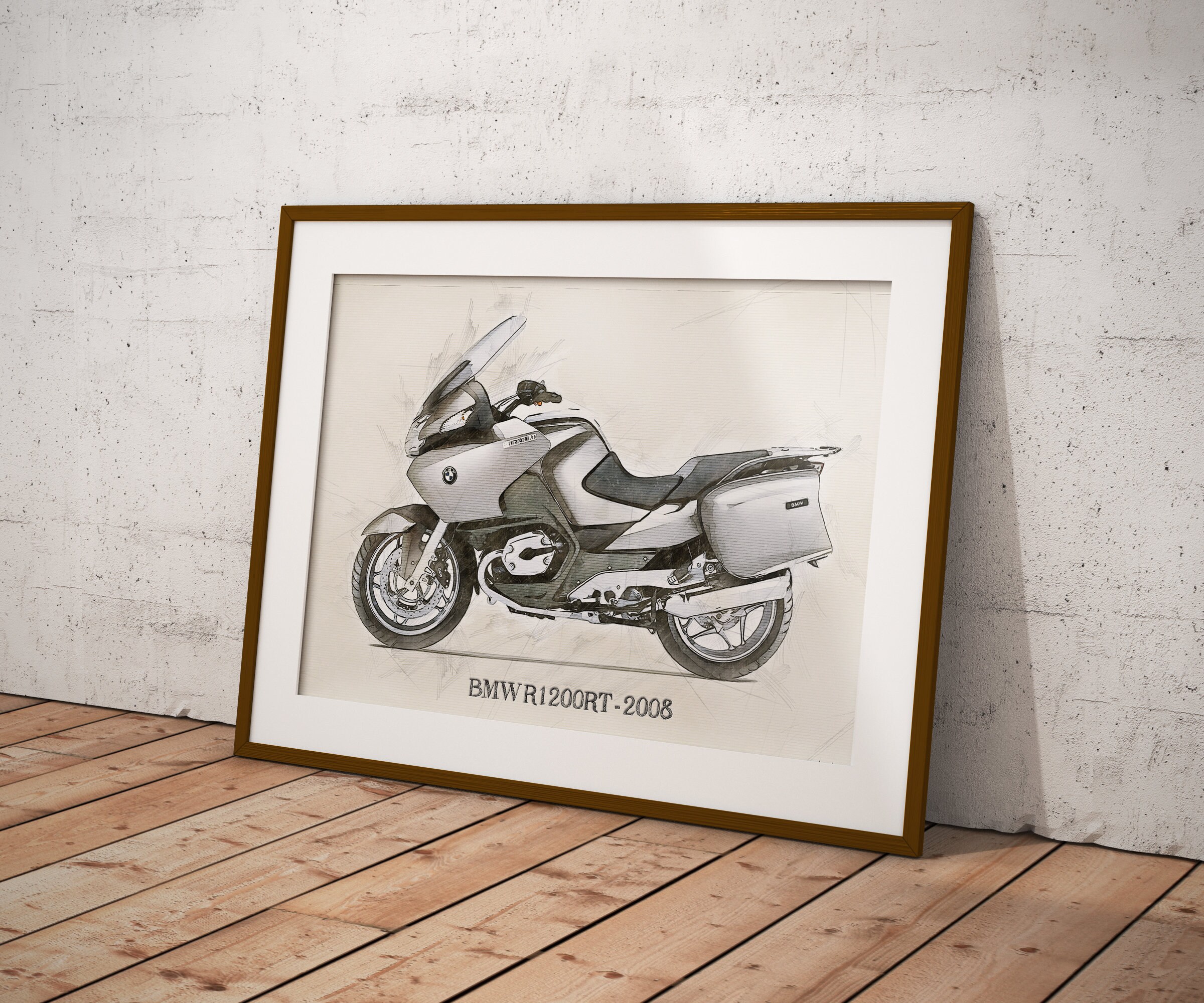 BMW R 1200 RT 2008 art sketch poster no frame | Etsy
