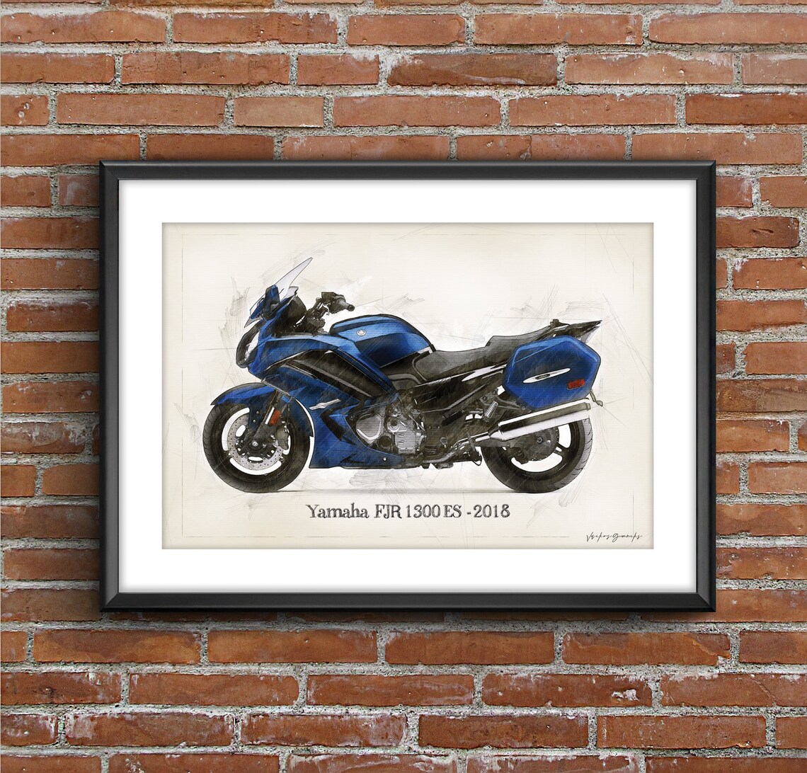 Yamaha FJR 1300 ES - 2018, Art Sketch Poster [no Frame] - Etsy