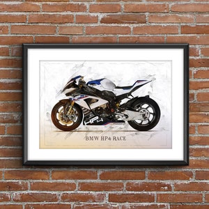 BMW HP4 Race - 2020, Art Sketch Poster [no Frame] - Etsy