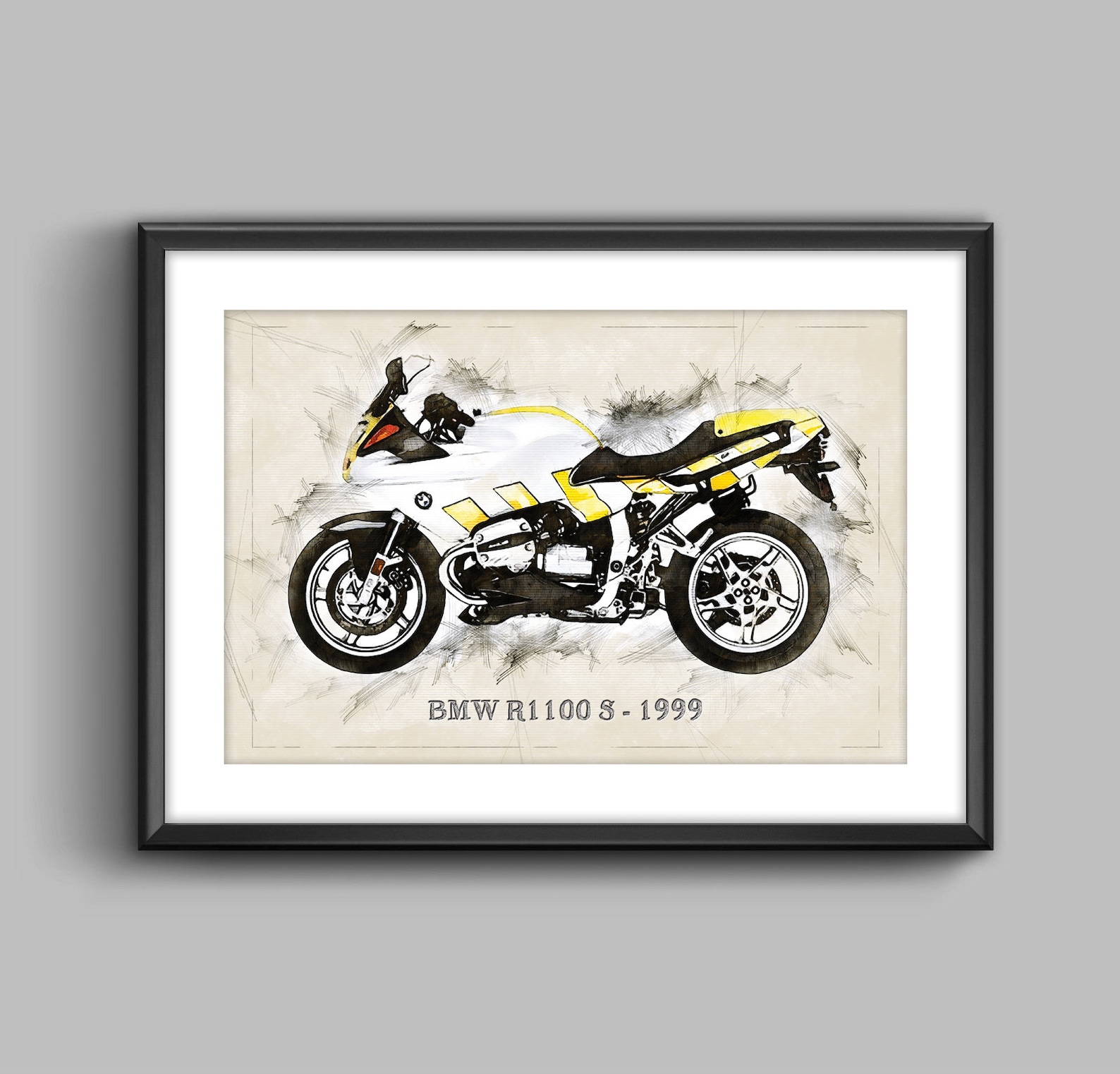 BMW R1100S 1999 Art Sketch Poster no Frame - Etsy