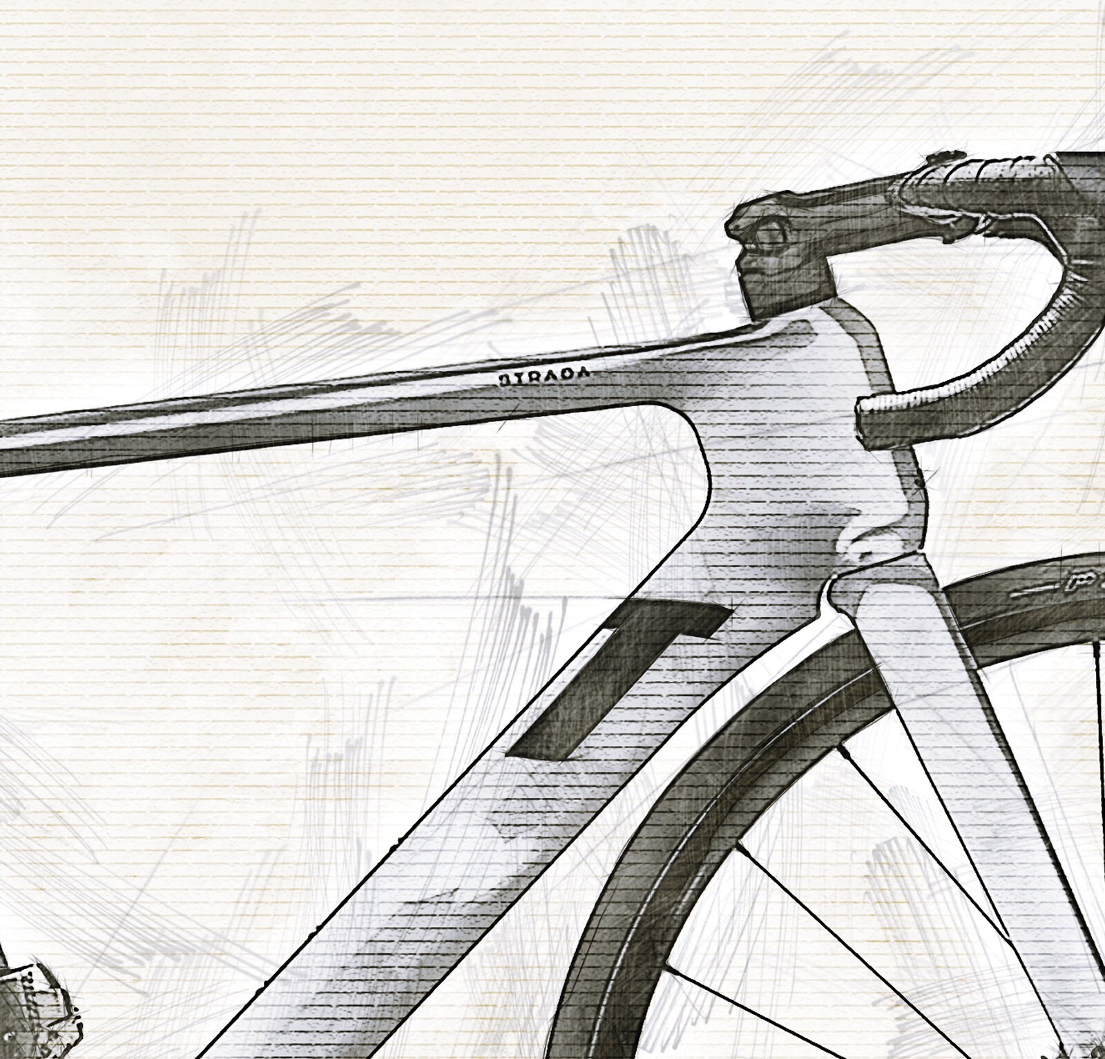 3T STRADA RIVAL AXS 2X12 – Cycling Print - Art Sketch Poster [no Frame ...