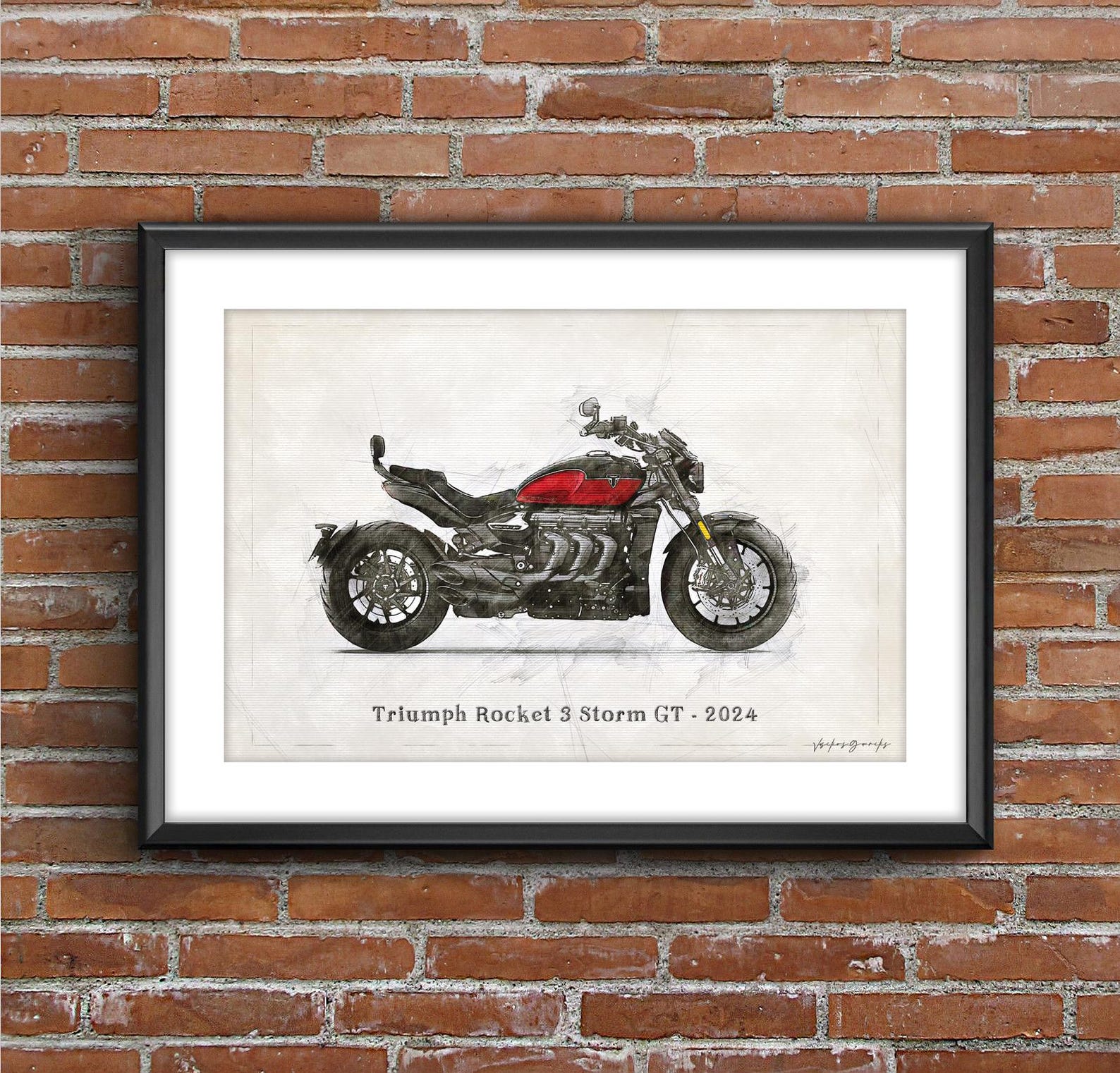 Triumph ROCKET 3 Storm GT - 2024, Art Sketch Poster [no Frame] - Etsy