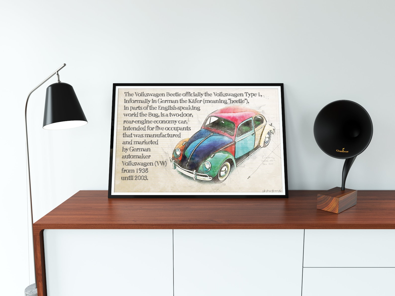 Volkswagen Beetle, Art Sketch Poster [no Frame] - Etsy