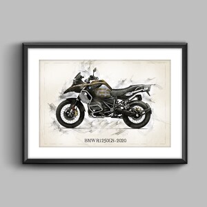 BMW R 1250 GS - 2020, Art Sketch Poster [no Frame] - Etsy
