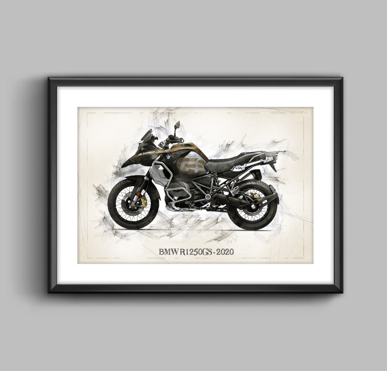 BMW R 1250 GS 2020 Art Sketch Poster no Frame - Etsy