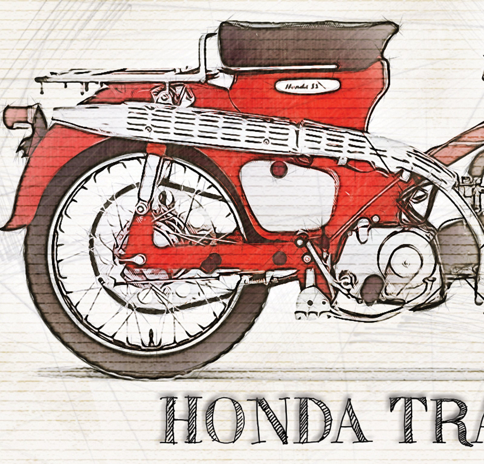 Honda Line up 1967 Art Sketch Poster no Frame | Etsy