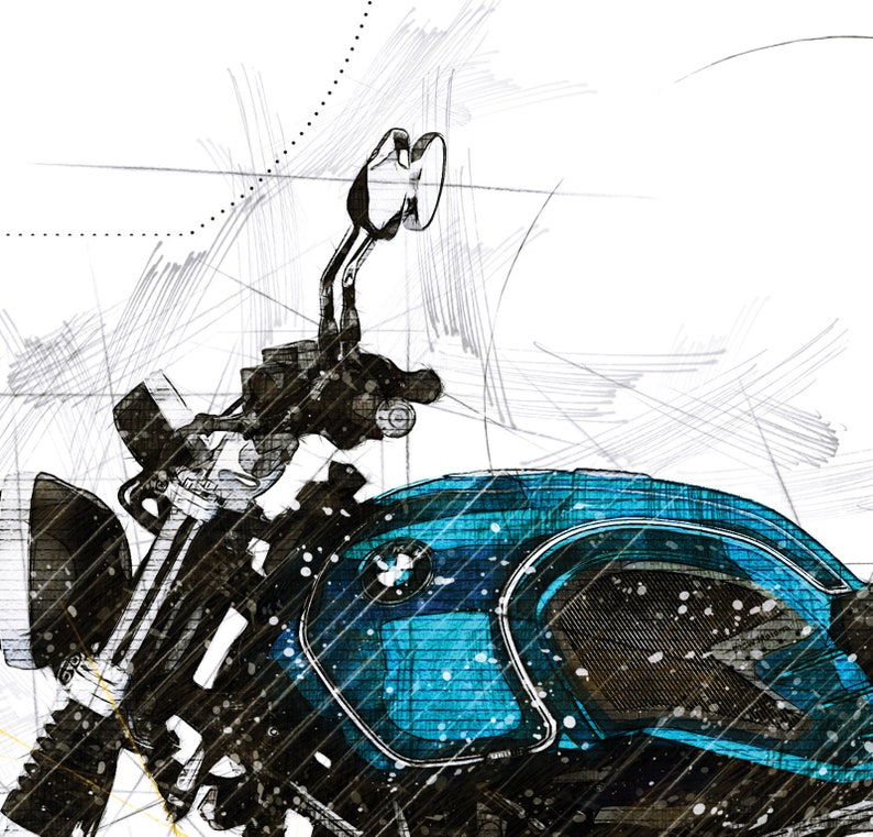 BMW R Ninet /5 2020 Art Sketch Poster no Frame - Etsy