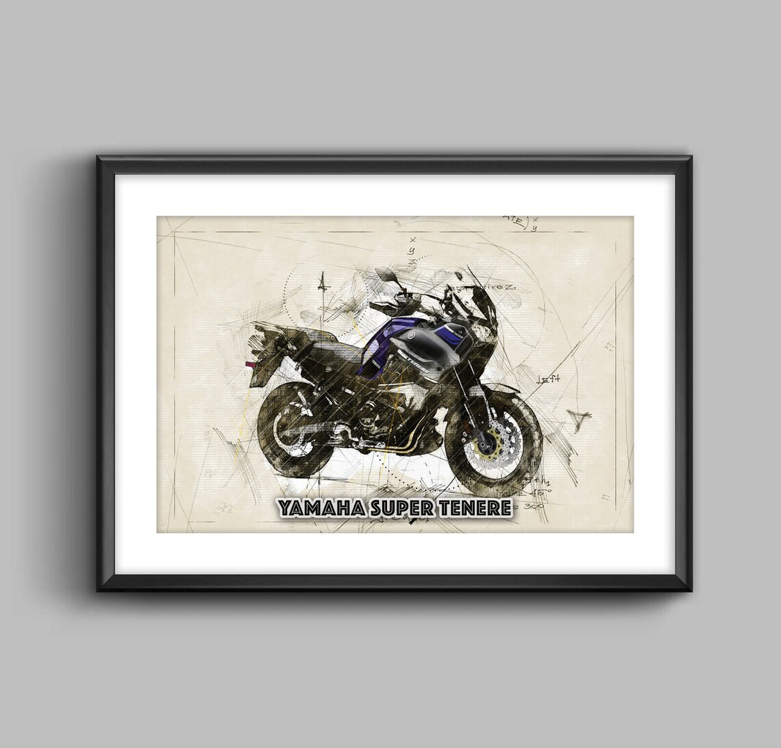 Yamaha Super Tenere, Art Sketch Poster [no Frame] - Etsy