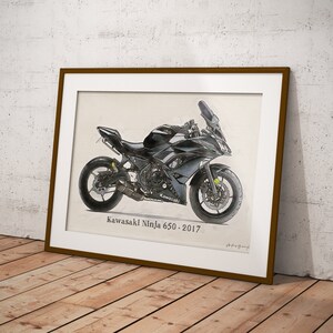 Kawasaki Ninja 650 - 2017, Art Sketch Poster [no Frame] - Etsy