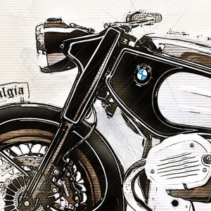 BMW R7 NMOTO Nostalgia (5 Sketches), Art Sketch Poster [no Frame] - Etsy