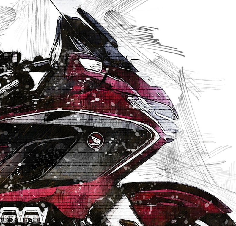 HONDA Goldwing Touring 2020 art sketch poster no frame | Etsy