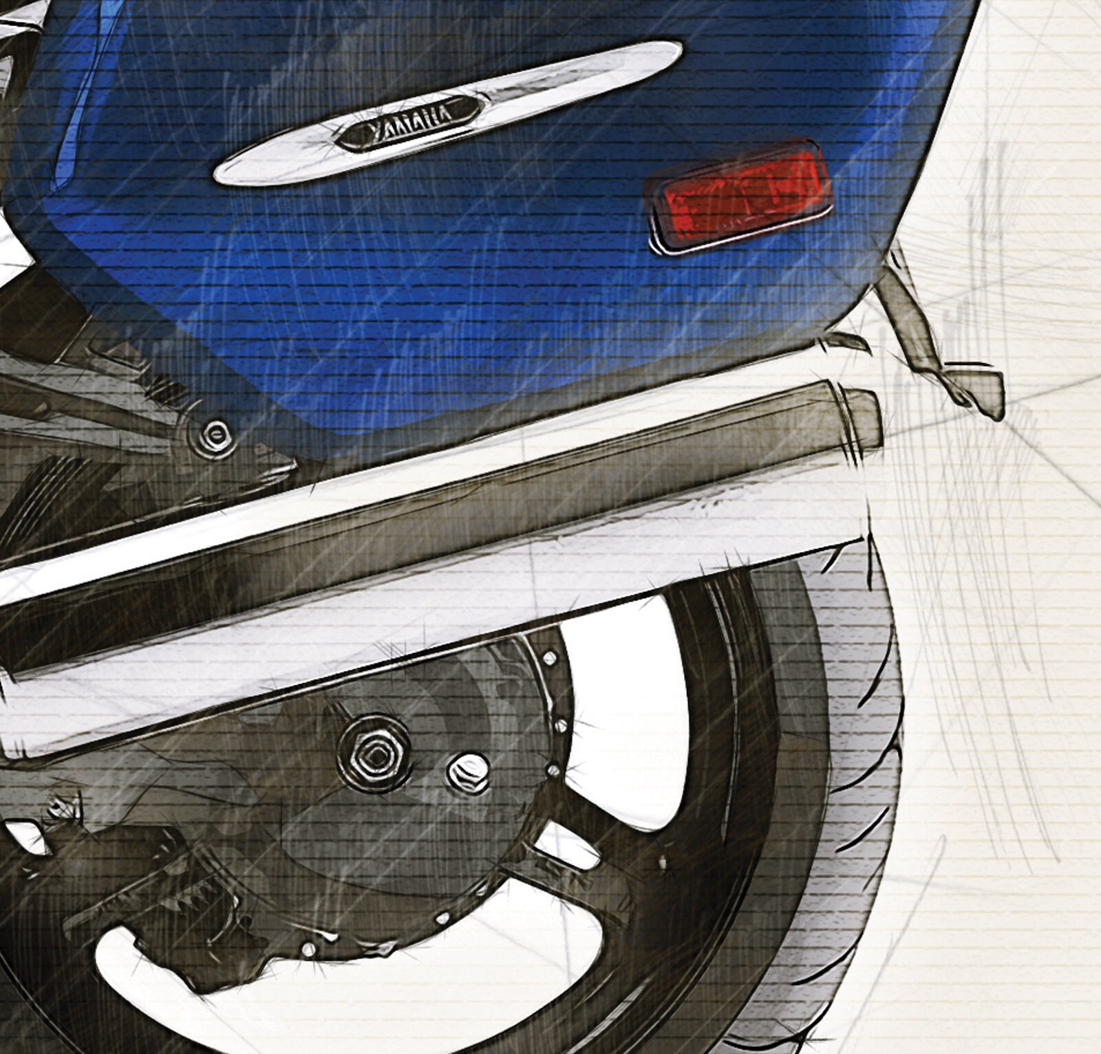 Yamaha FJR 1300 ES - 2018, Art Sketch Poster [no Frame] - Etsy