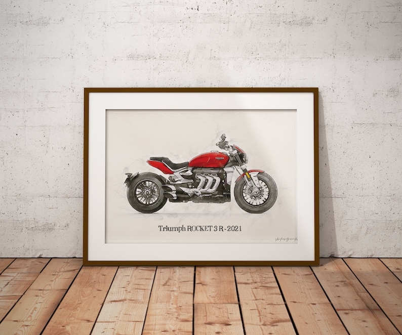 Triumph ROCKET 3 R - 2021, Art Sketch Poster [no Frame] - Etsy
