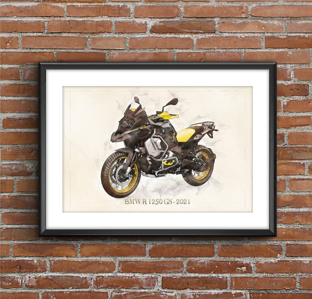 BMW R 1250 GS - 2021, Art Sketch Poster [no Frame] - Etsy