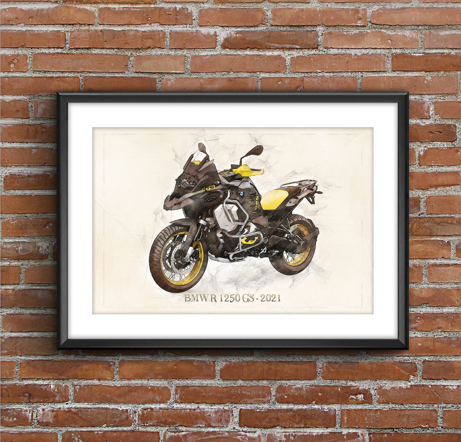 BMW R 1250 GS 2021 Art Sketch Poster no Frame - Etsy