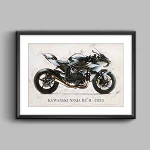Kawasaki Ninja H2™R - 2020, Art Sketch Poster [no Frame] - Etsy