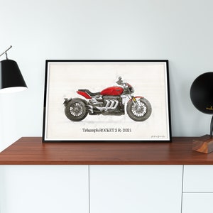 Triumph ROCKET 3 R - 2021, Art Sketch Poster [no Frame] - Etsy