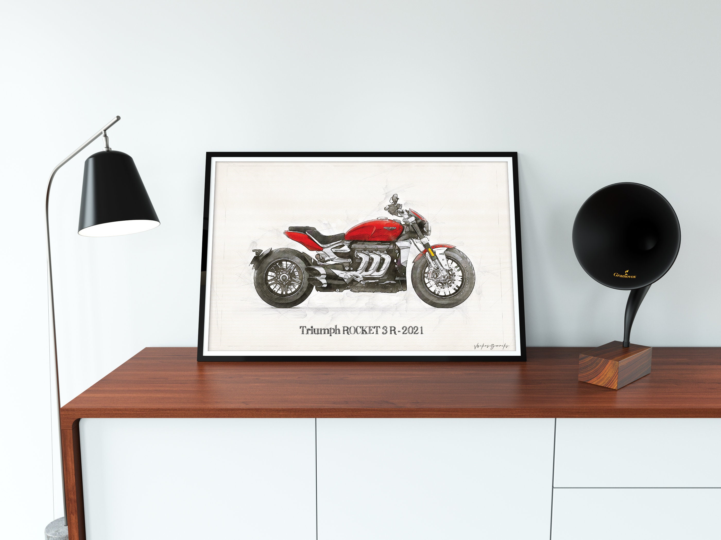Triumph ROCKET 3 R - 2021, Art Sketch Poster [no Frame] - Etsy