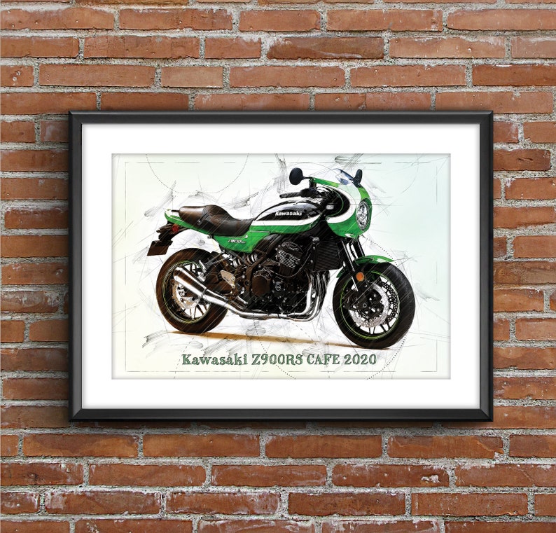 Kawasaki Z900RS CAFE 2020 Art Sketch Poster no Frame - Etsy
