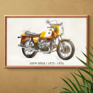BMW R 90S/ 1973 - 1976, Art Sketch Poster [no Frame] - Etsy