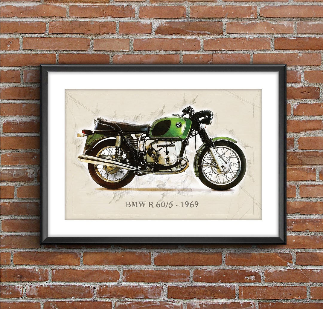 BMW R 60/5 - (1969), Art Sketch Poster [no Frame] - Etsy