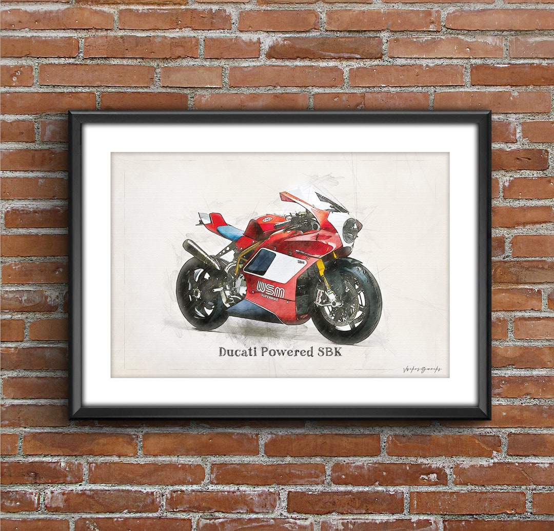 Ducati WSM Superbike, Art Sketch Poster [no Frame] - Etsy