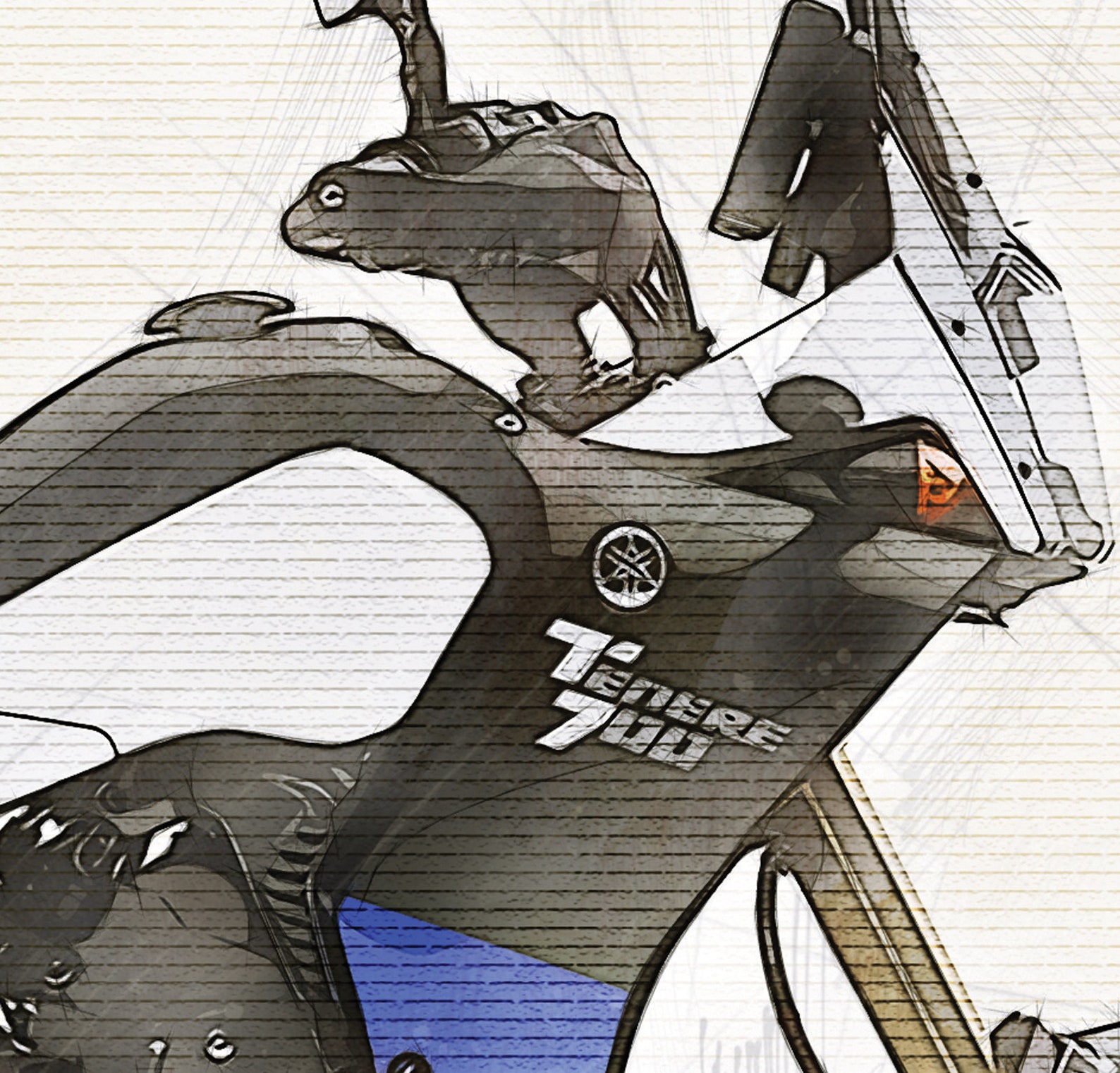 Yamaha Ténéré 700 Rally 2021 Art Sketch Poster no Frame - Etsy