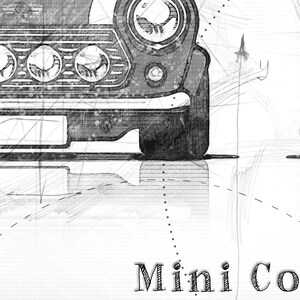 Mini Cooper, (many Colours) Art Sketch Poster [no Frame] - Etsy