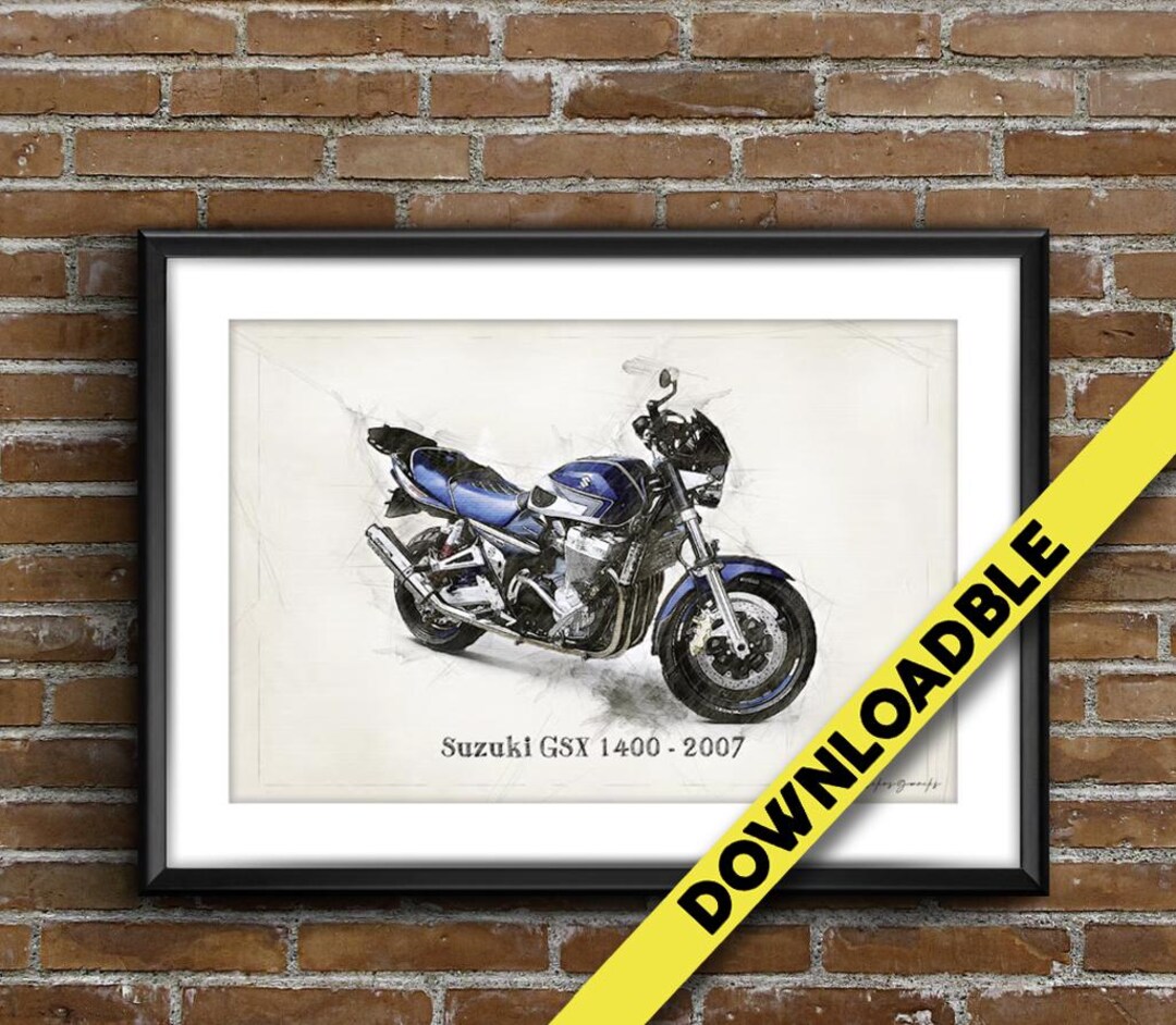 Suzuki GSX 1400 (2007), Art Sketch Poster [DIGITAL] - Etsy