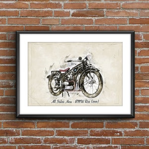 BMW R32 (1919), Art Sketch Poster [no Frame] - Etsy