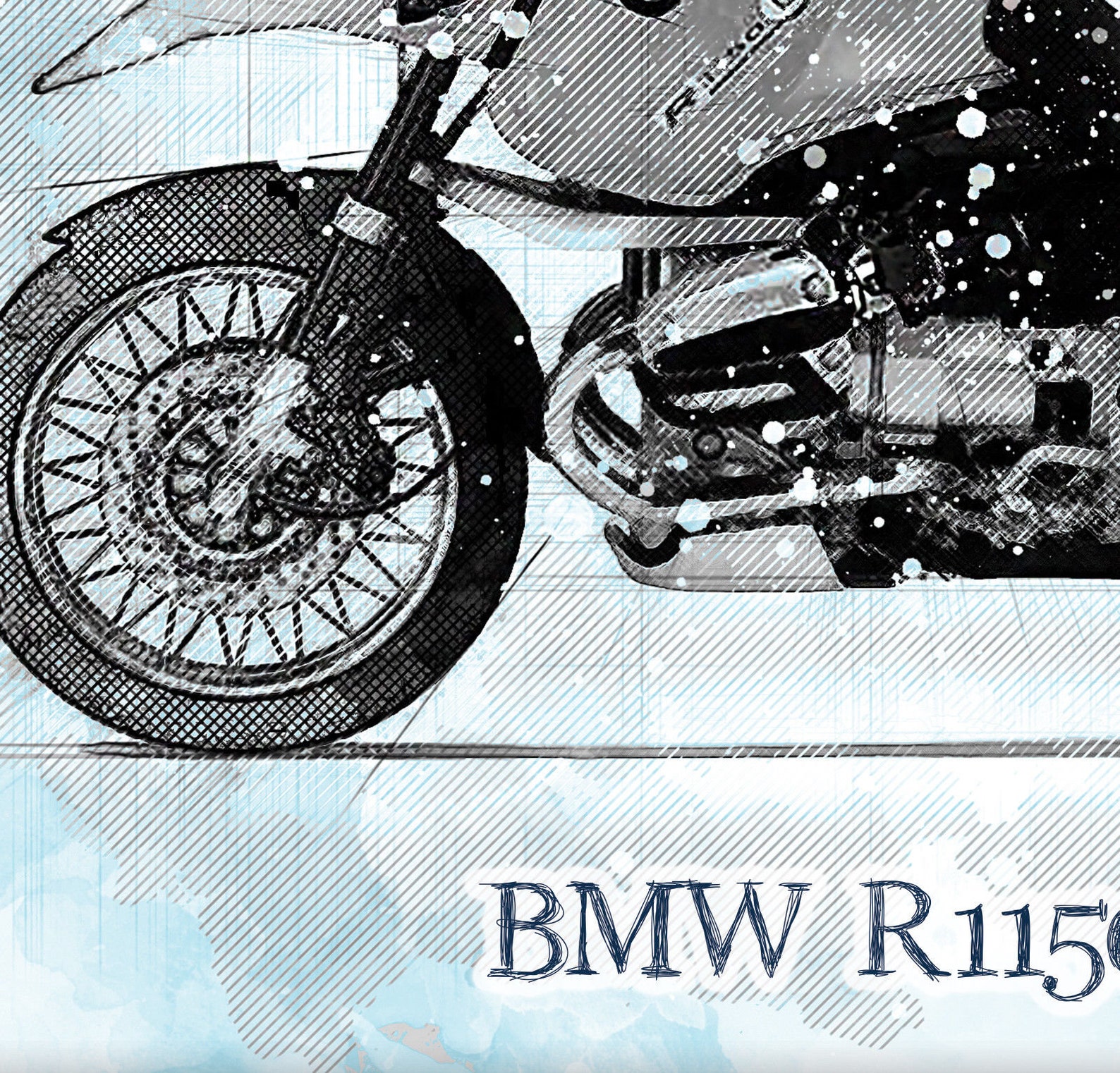 BMW R1150GS -2001, Art Sketch Poster [no Frame] - Etsy