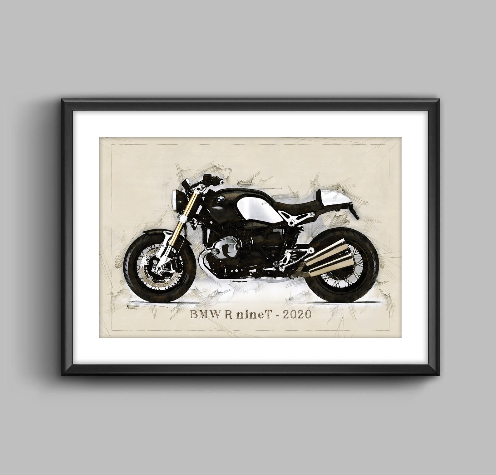 BMW R Ninet 2020 Art Sketch Poster no Frame - Etsy