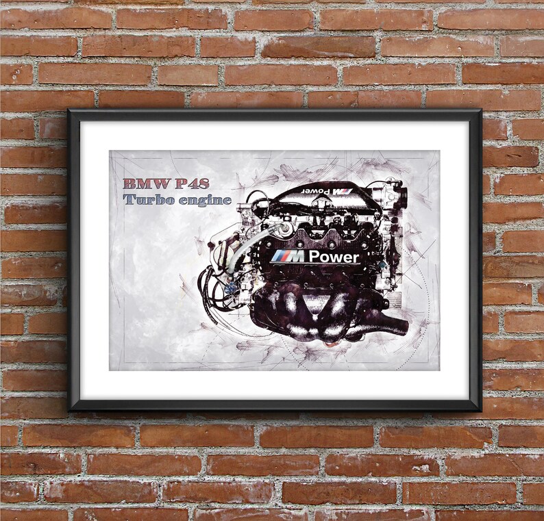 BMW P48 Turbo - Engine, Art Sketch Poster [no Frame] - Etsy