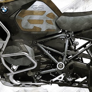 BMW R 1250 GS - 2020, Art Sketch Poster [no Frame] - Etsy